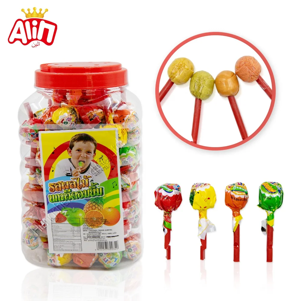 Cartoon Styles Fruit Popsicle Flavors Mixed Fruit Flavored Mouth-whistle Lollipop - Buy Lollipop ...