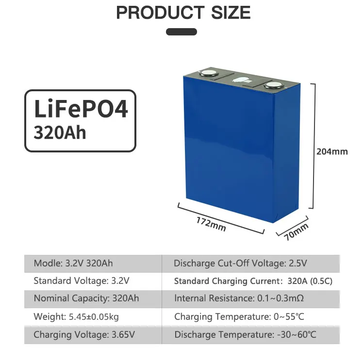 Wholesale Grade a Lithium Lifepo4 Cell 3.2V 320ah Deep Cycle