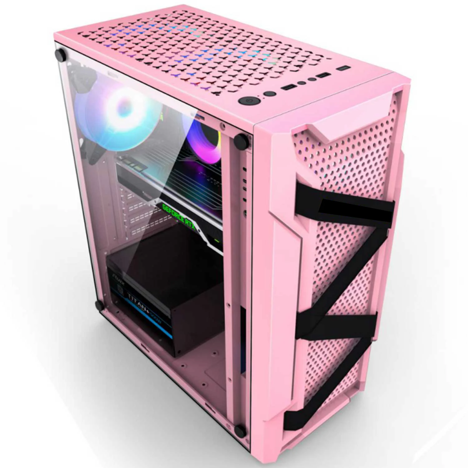 Pink PC Case - ATX ITX Mid-Tower Gaming Desktop Scheme