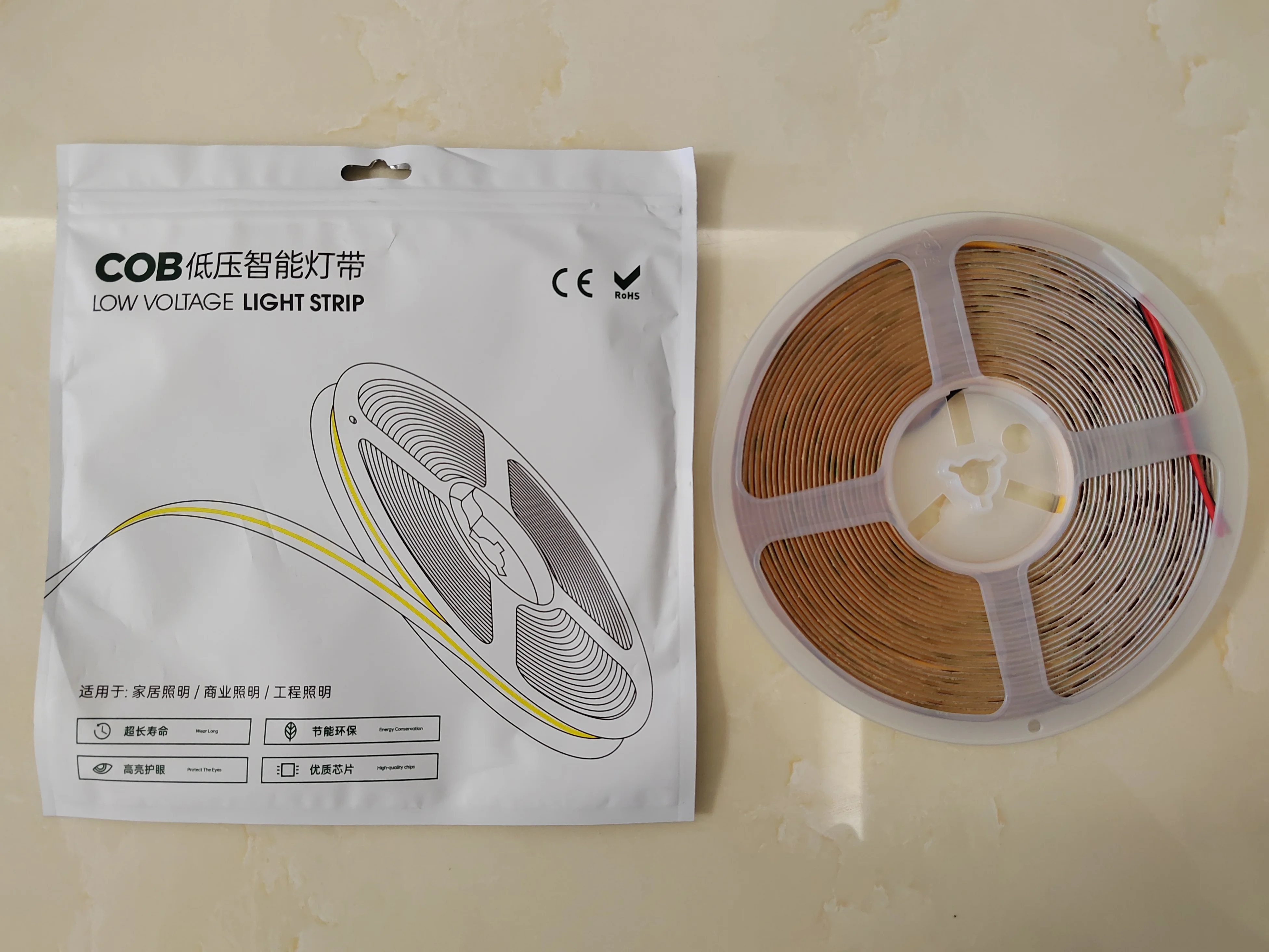 Rgb Dream Color Led Strip With Connector Cob Light Source 720led/m 10mm ...