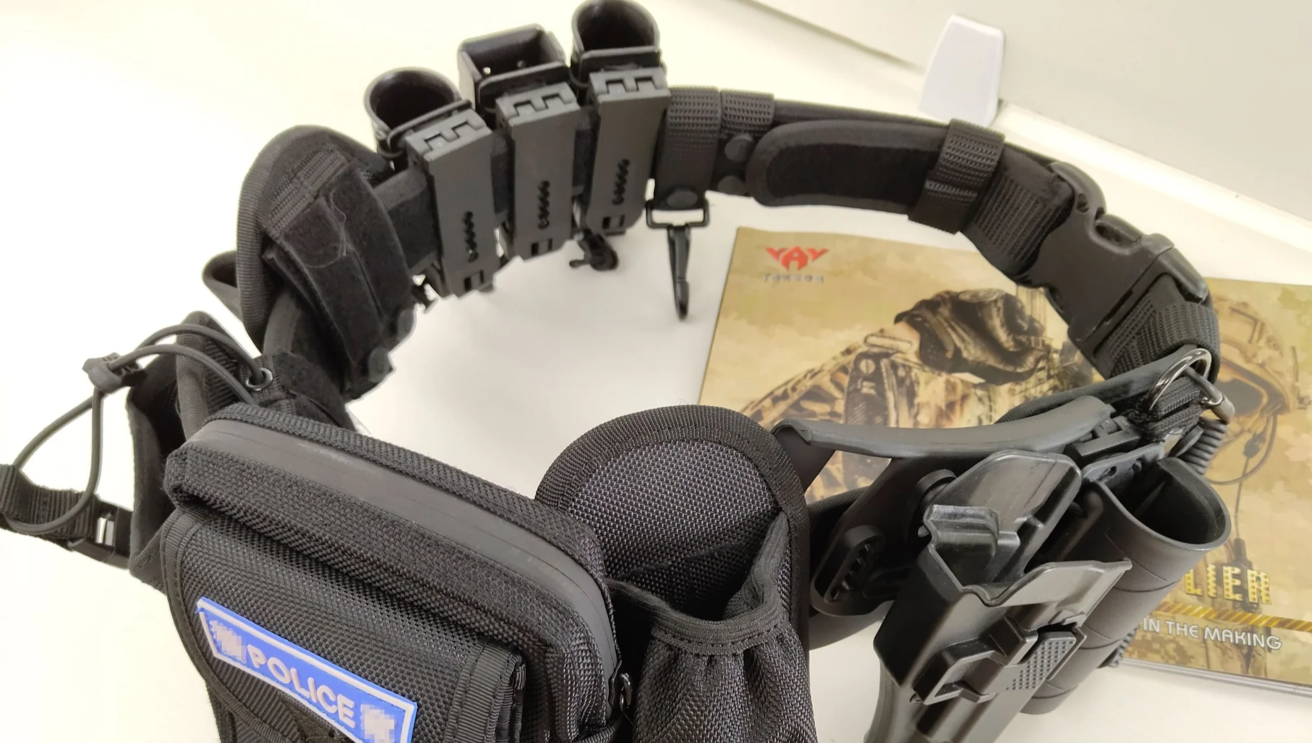 Yakeda Padded Patrol Belt Duty Utility Gadget Pouch Molle Adjustable ...