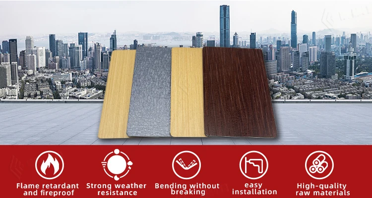 Metal Texture 3D Embossed Mirror Aluminum Panels for Build