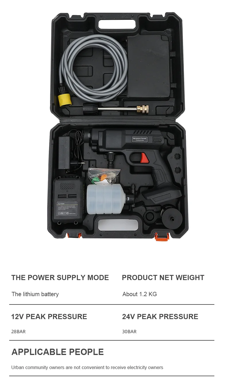 24V High Pressure Cordless Car Washer - Portable & Efficient