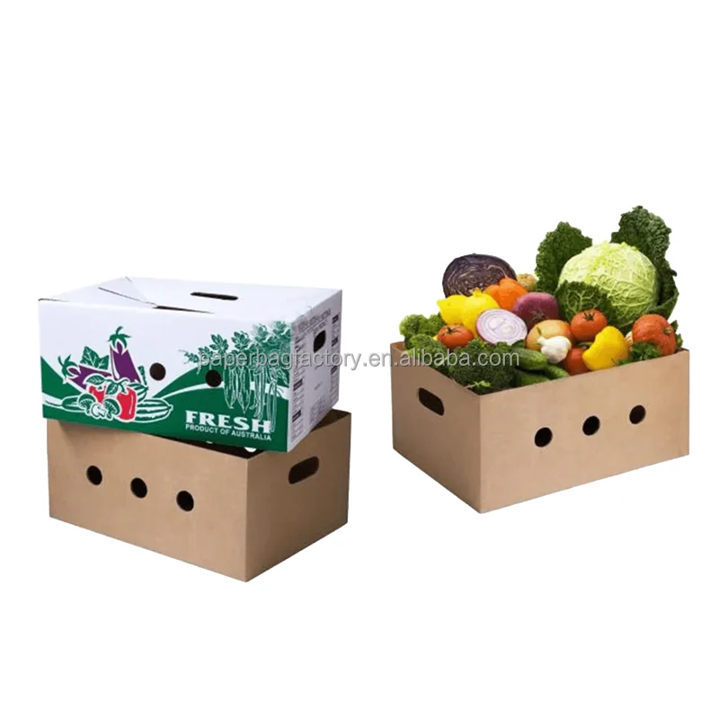 Custom Printed Corrugated Sturdy Fruit Carton Cardboard Fruit Packing ...
