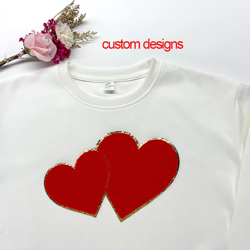 Shiny Sequin Sexy Red Lip Clothing Labels Custom Embroidery Mouth ...
