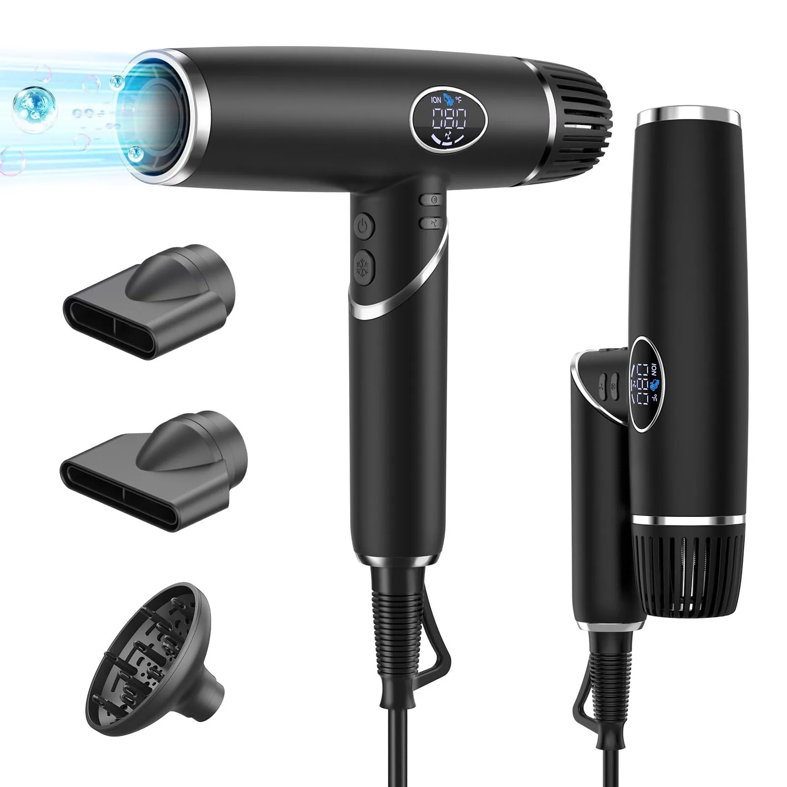 Professional High Power110,000 Rpm Bldc Ionic Hair Dryer With Digital ...