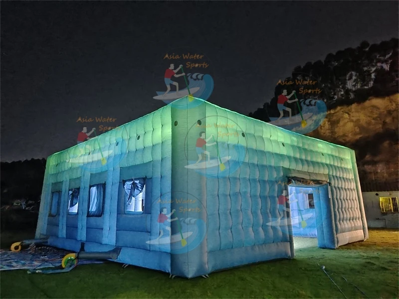 Custom Fireproof Inflatable Night Club Structure Portable Marquee Cube ...