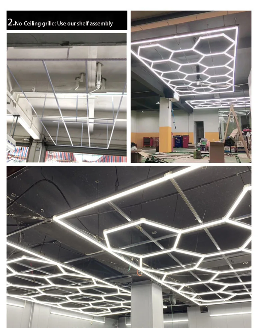 Hexagonal LED Lights - Efficient Garage Lighting Solutions