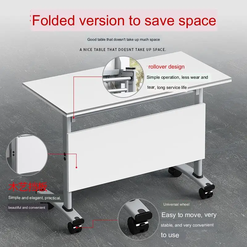Modern Folding Portable Rectangular Office Desk Foldable School ...
