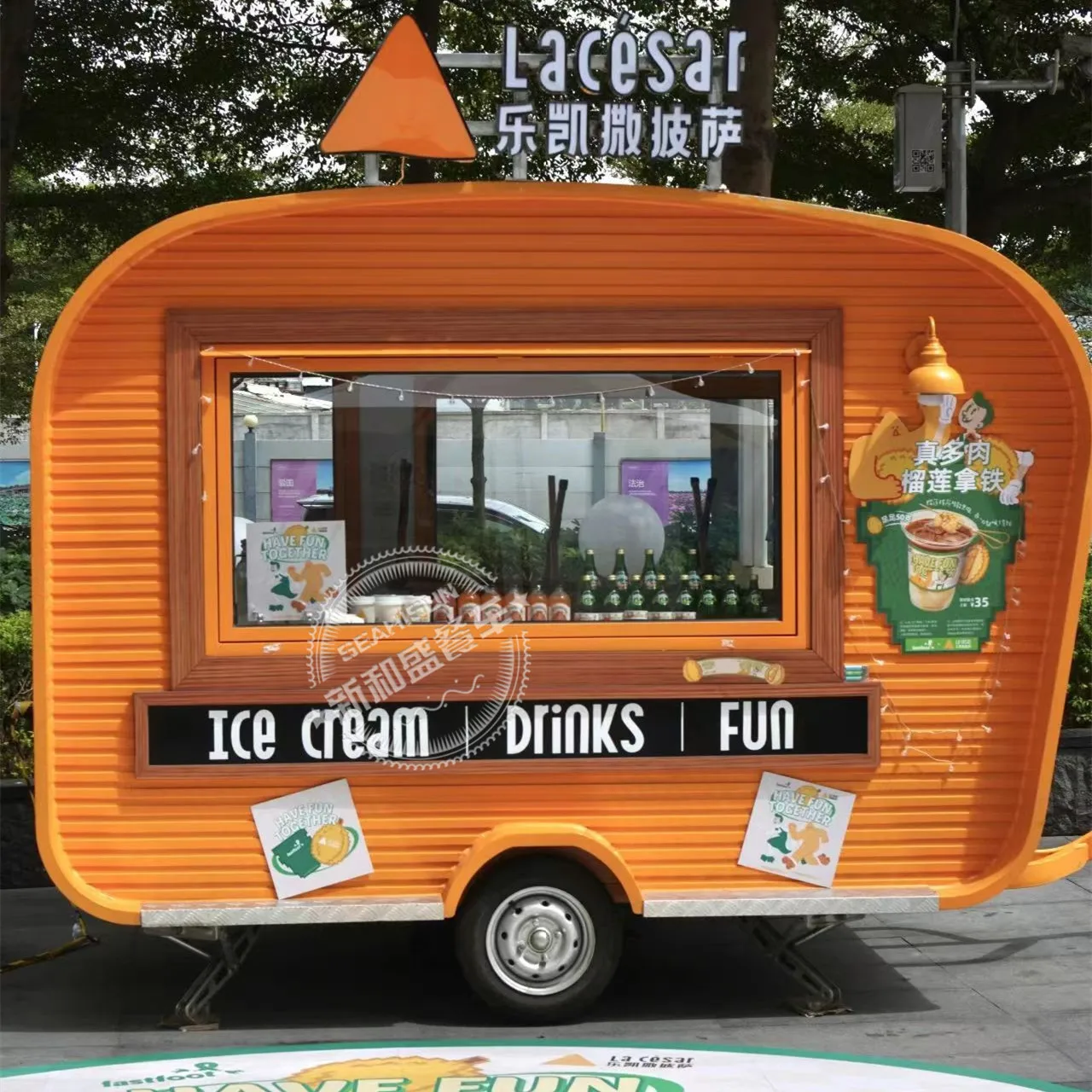 Concession Fast Food Carts with Full Kitchen - Mobile Food Cart for Sale