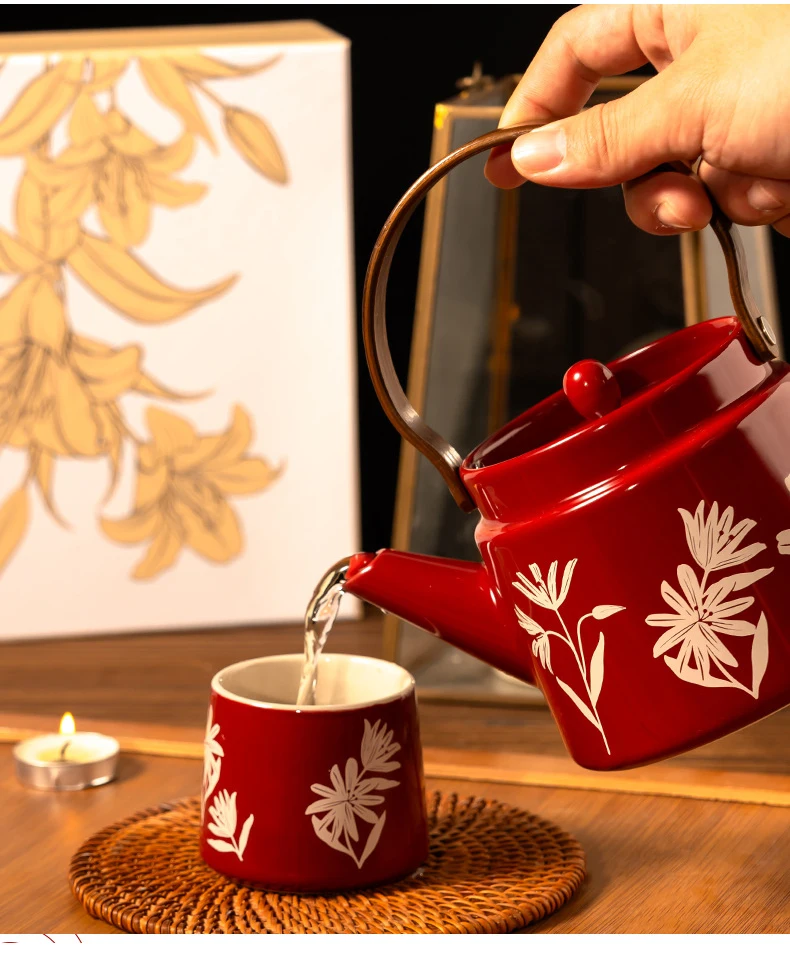 Chinese Tea Set Ceramic Teapot and Cup Set Afternoon Tea Set Luxury ...