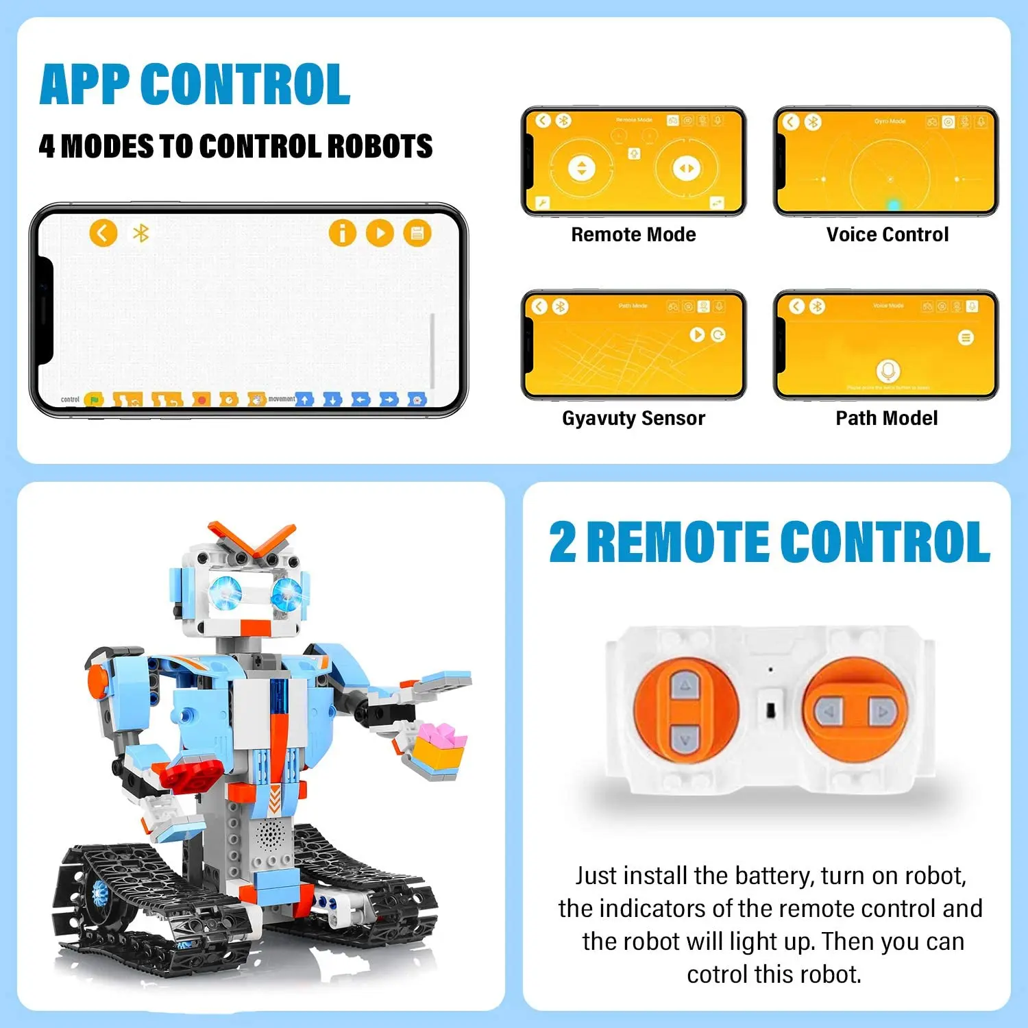 Building Block RC Robot Toys Kits - STEM & Fun for Kids