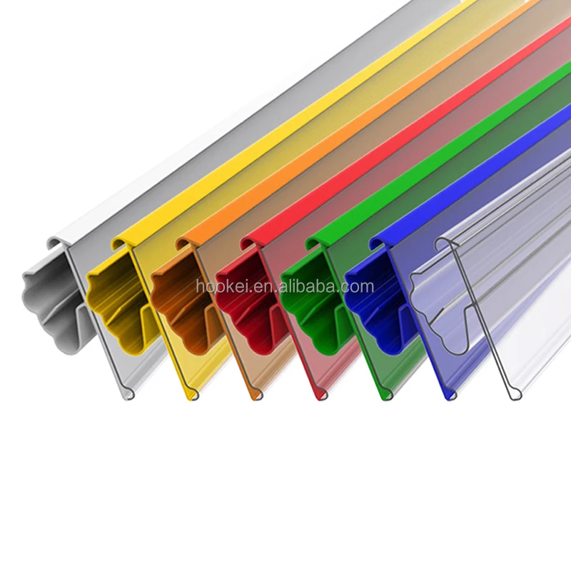 Plug-in Hanging Pvc Data Strip Price Tag Holder For Supermarket Shelves ...