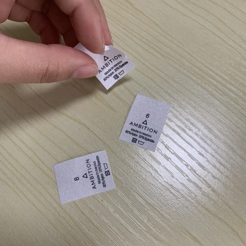 Customizable Tearaway Acetate Taffeta Labels - Pearly Lustre