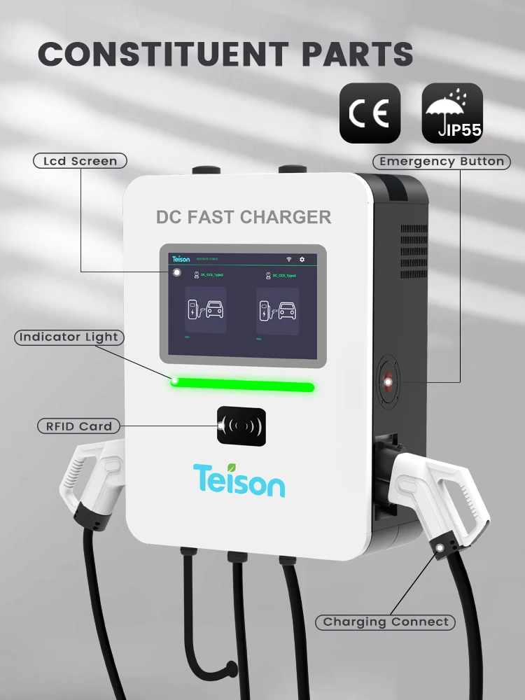 Teison Dc 40kw Ev Home Wall Charger Fast Charging Station With Ocpp,Rfid And Ccs1/2 Connectors ...