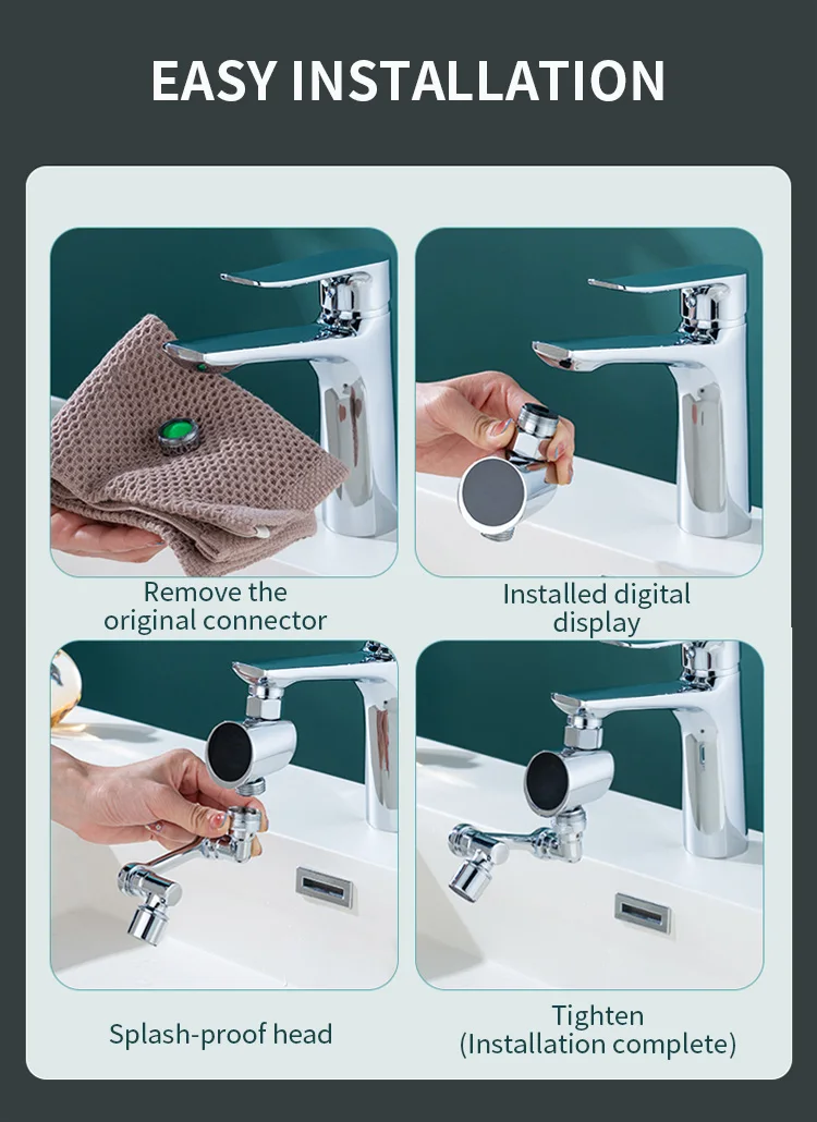 1080 Rotating Faucet Extender Aerator Universal Splash Filter Faucet ...