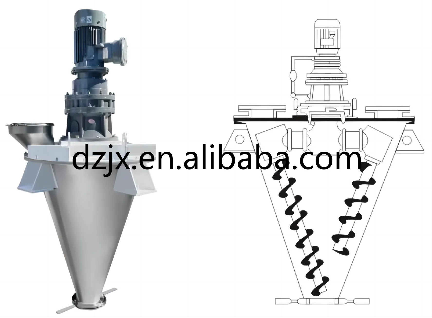 DZJX China Machinery Double Cone Powder Mixer - Efficient & Durable