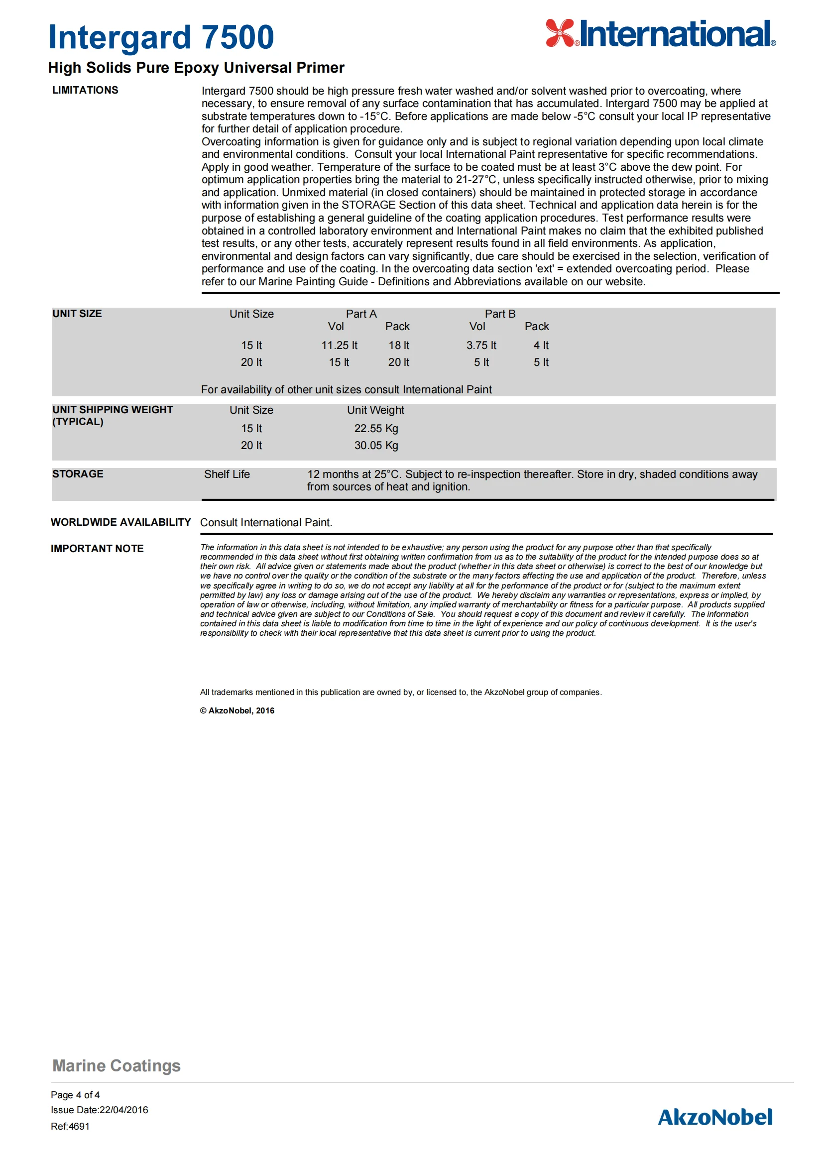 阿克苏诺贝尔国际涂料intergard 7500 - Buy 铝纯环氧通用引物,耐磨性,低温应用能力 Product on Alibaba.com