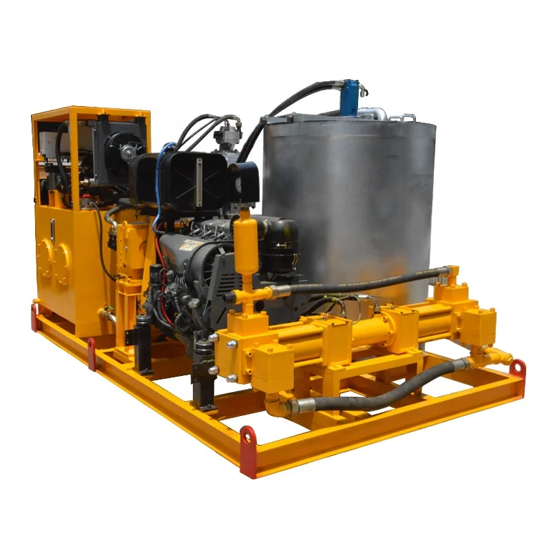 High Pressure Cement Grouting Station Machine Grouting Pump With Mixer ...