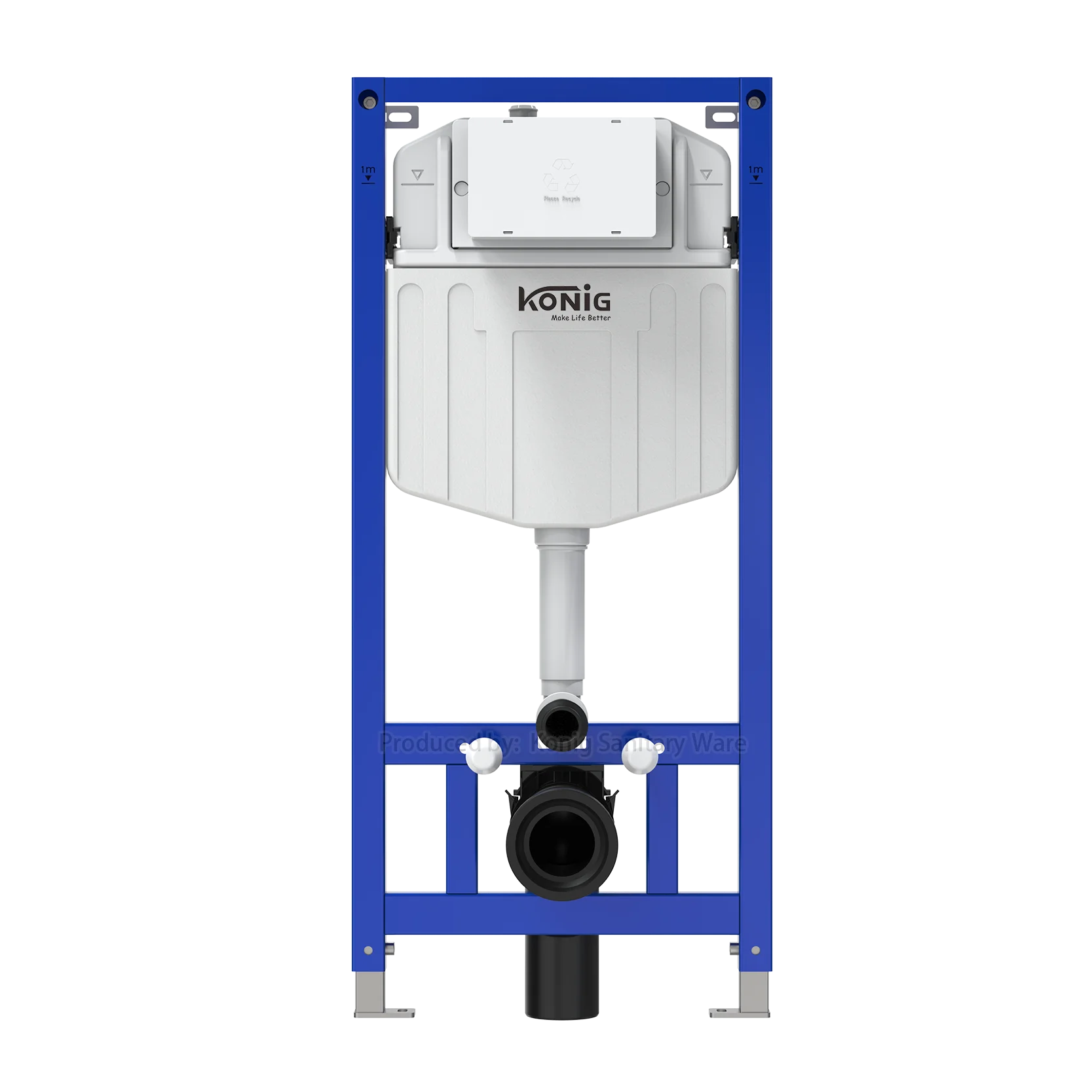 Dual Flush Hidden Water Tank Manual Operation Concealed Cistern Wall ...