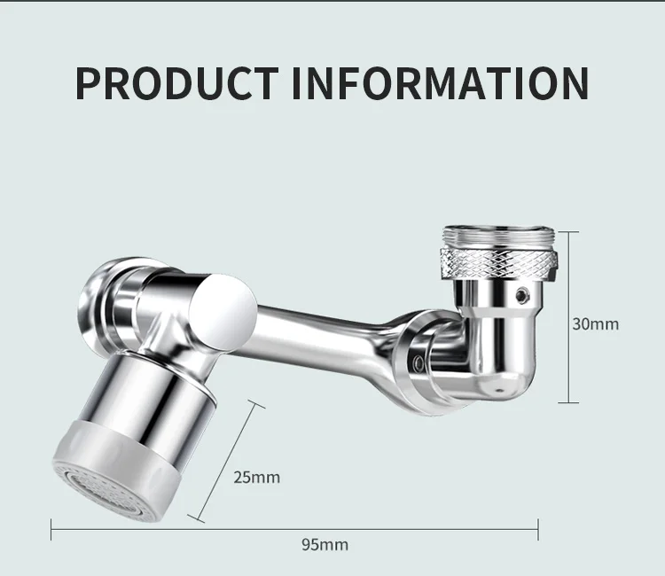1080 Rotating Faucet Extender Aerator Universal Splash Filter Faucet ...