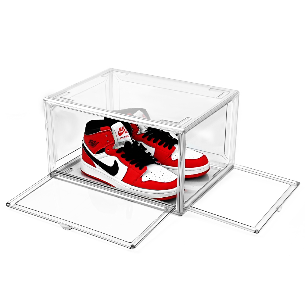 Wholesale Transparent Plastic Sneaker Stackable Shoe Storage Boxes Drop ...