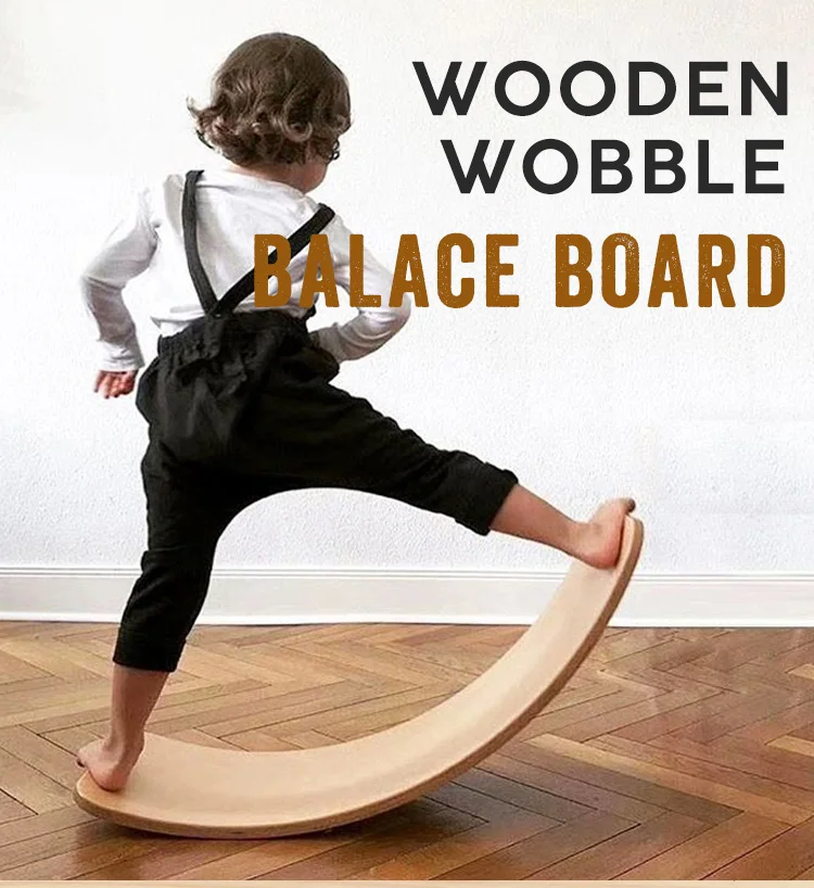 Portable Wooden Toy Kids Outdoor Indoor Rocker Balancing Rocking Toy ...