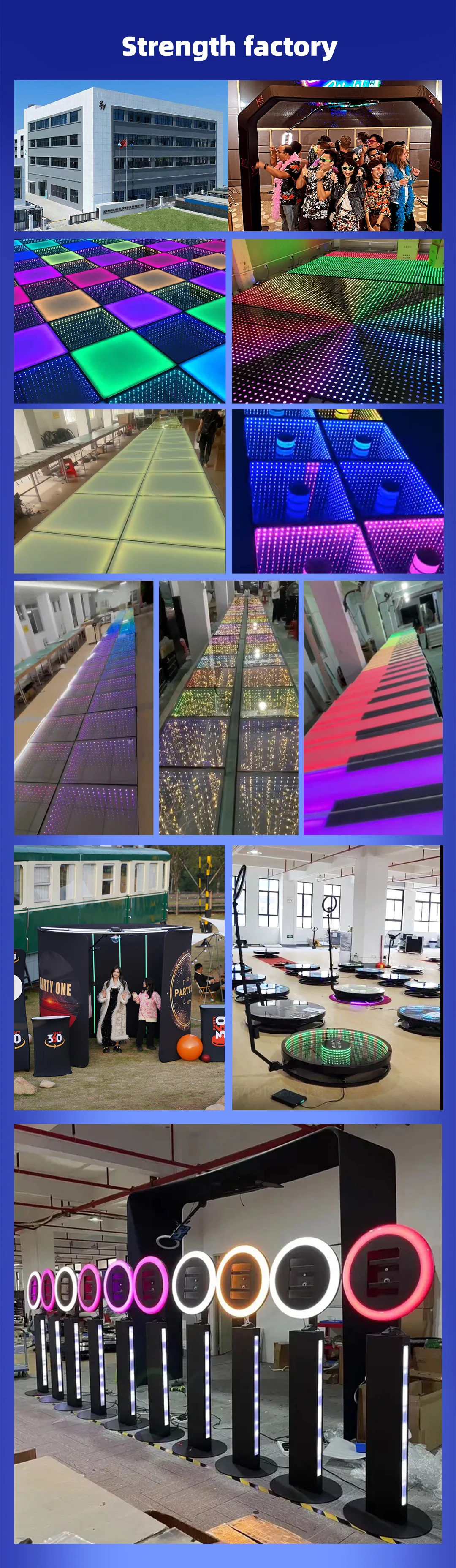 Wedding Supplies 3D Infinity Mirror Led Dance Floor Moli Rgb Led Ring ...