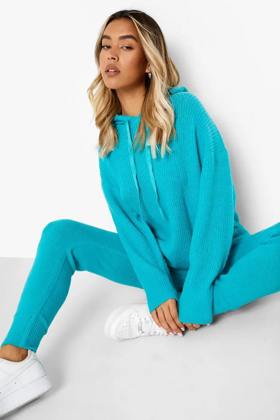 2022 Fall Winter Knit Sweater 2 Two Piece Set Leggings Pants Women ...