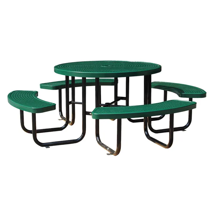 Outdoor Patio Public Restaurant Dining Table - Round Metal