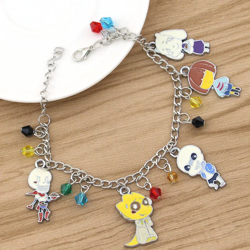 Hot Game Undertale Frisk Toriel Sans Papyrus Metal Silver Plated Charm ...