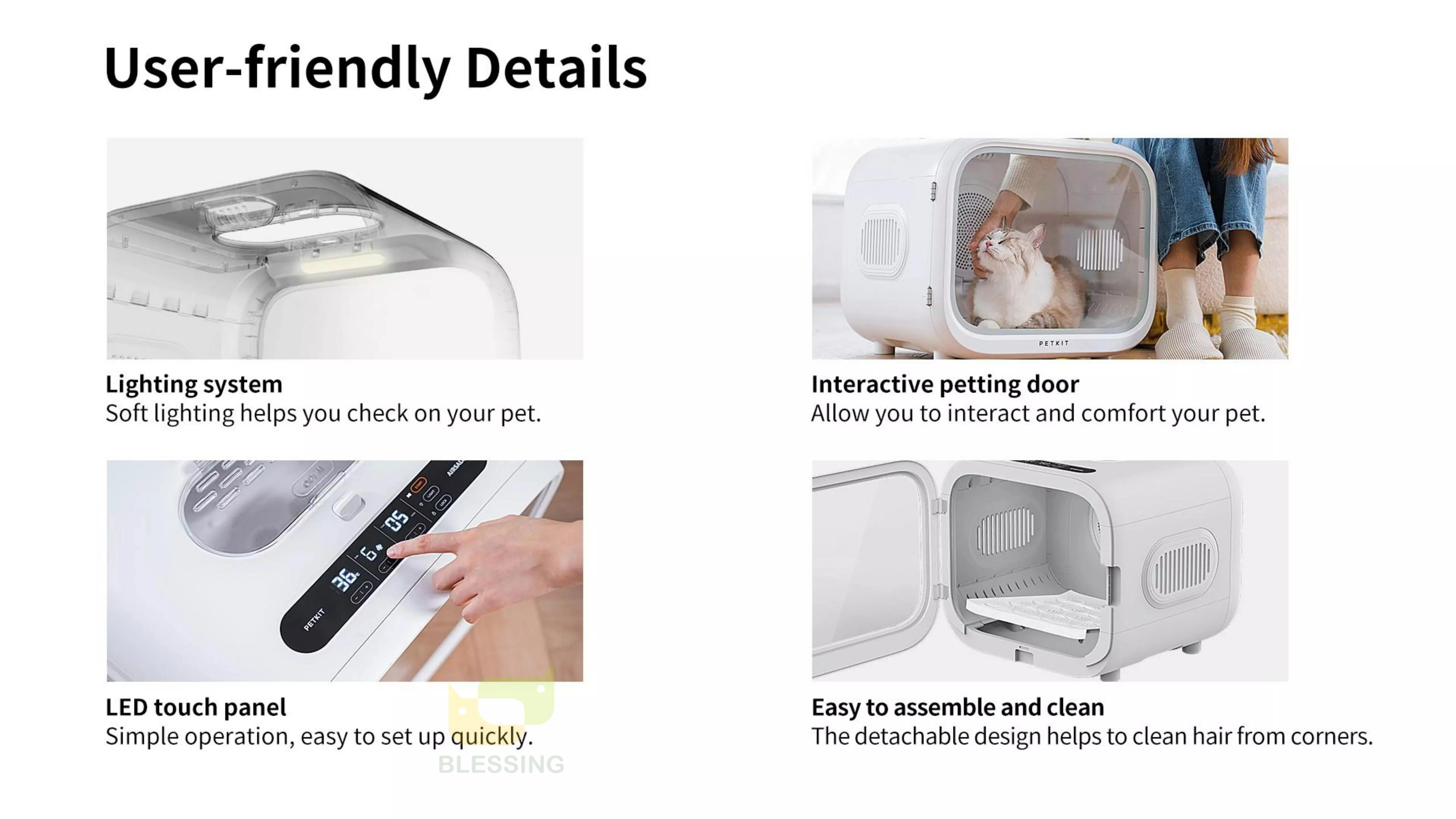 Petkit Airsalon Max Automatic Pet Drying Cabin Cat Dryer Box Smart Temperature App Control And ...