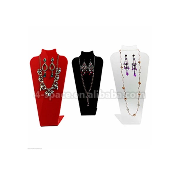 Red Velvet Jewelry Accessories Stand For 3 Dimensional Necklace Display ...