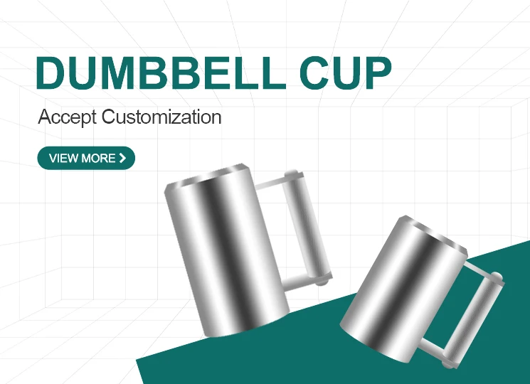 Customized Logo Dumbbell Cup - 8kg & 10kg Stainless Steel