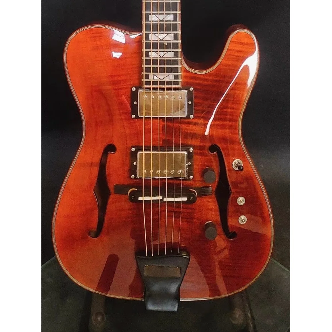 Telecaster style Yunzhi Archtop cutaway hollow body handmade archtop ...
