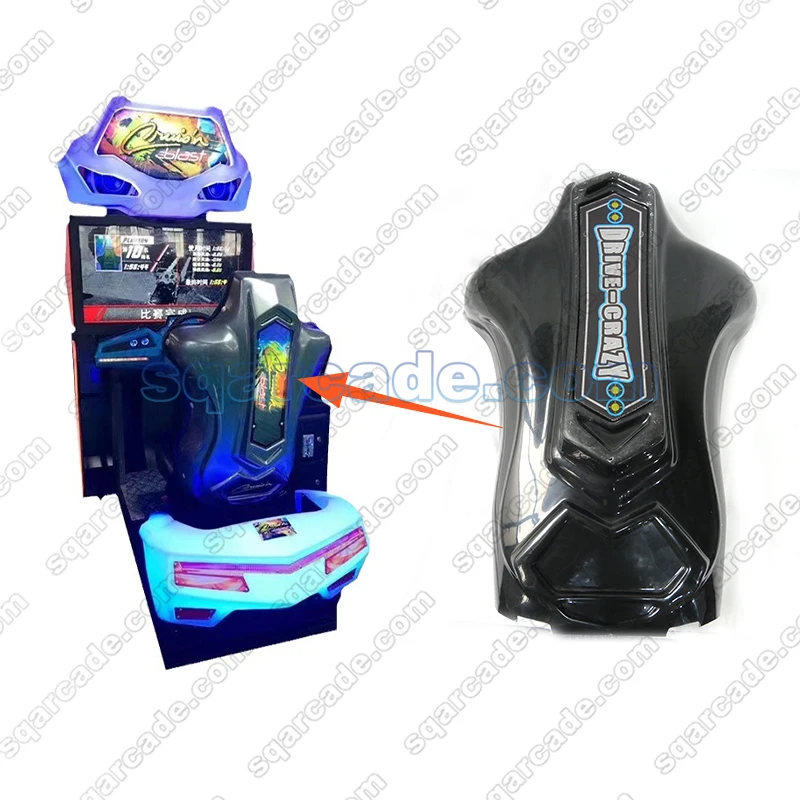 Durable Coin-Operated Racing Simulator Seat Back Panel Arcade Motion ...