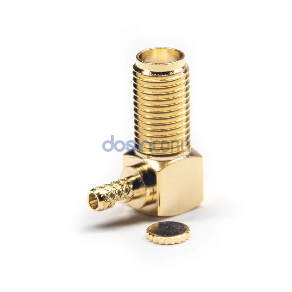 90 Degree Sma Right Angled Female Jack Rf Connector Crimp For Rg178 ...