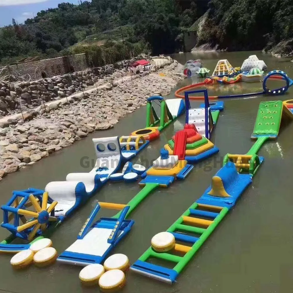 Inflatable Water Park Obstacle Slides - Fun & Safety