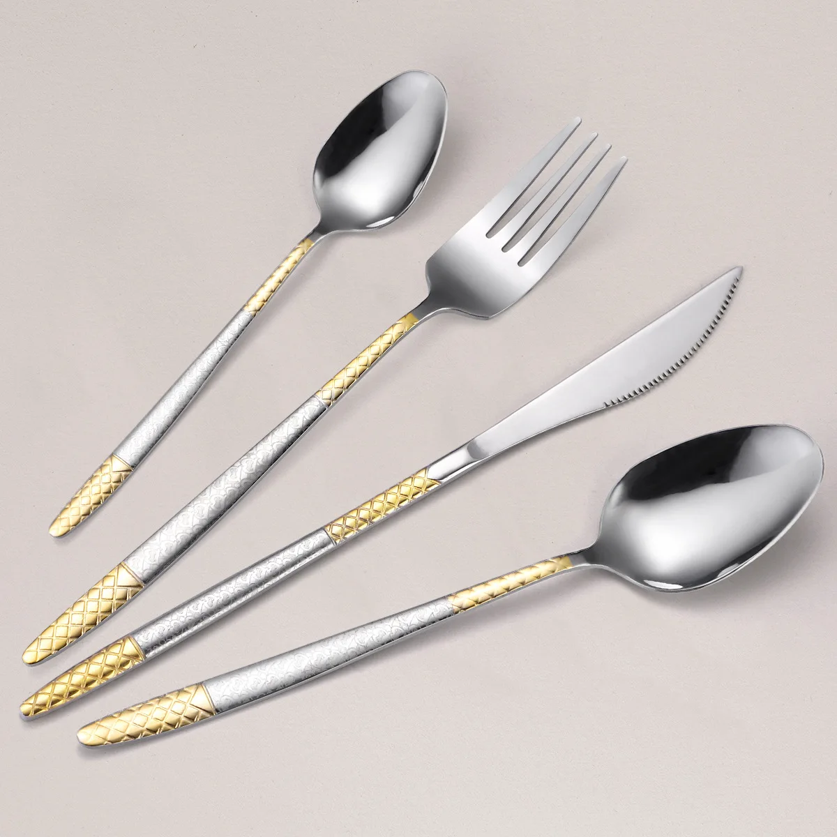 Manufacturer Bulk Silverware Custom Logo Flatware Gold Table Dinner ...