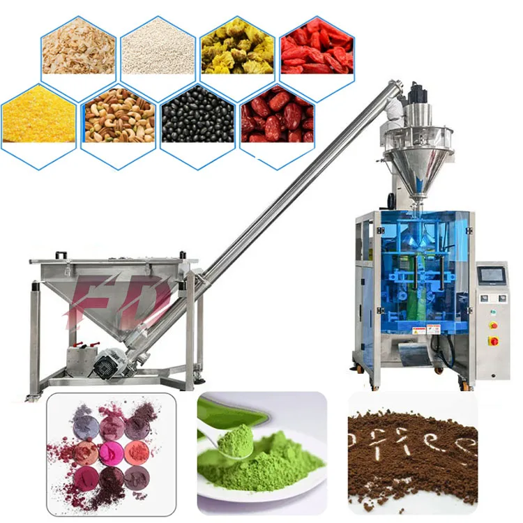 Fully Automatic Screw Vertical Powder Filling Machine,Quantitative Weighing Back Sealing Starch ...