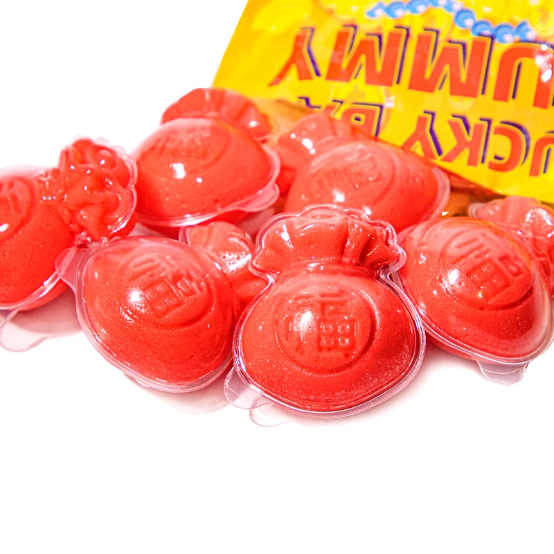 Chinese Traditional Designer Red Gummy Ball Red Lucky Chewy Sweet Gummy ...