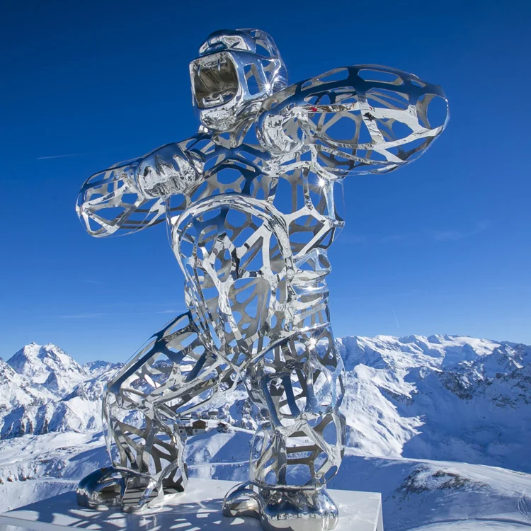 Stainless Steel Geometry Statue - Custom Life Size Sculpture