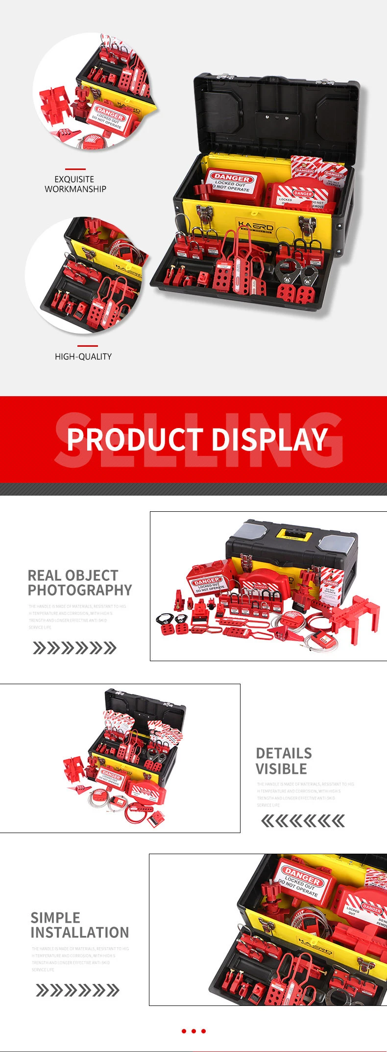 Loto Industrial Personal Lockout Tagout Kits Toolbox With Electrical ...