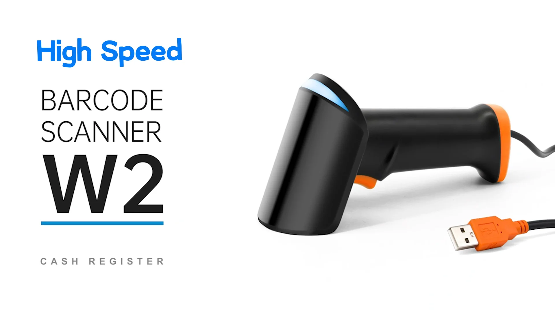 High Speed Supermarket Handheld Qr Code Reader Usb Wired 2d Barcode ...