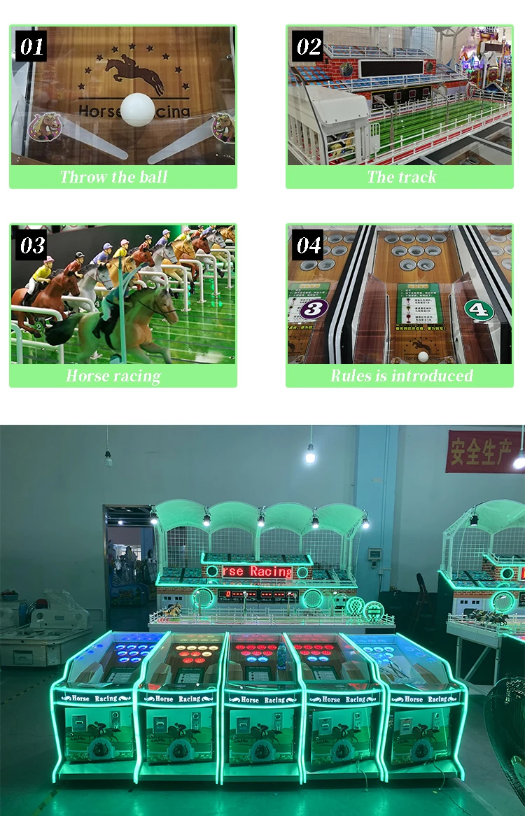 National Simulation Horse Racing Coin Operated Arcade Machine