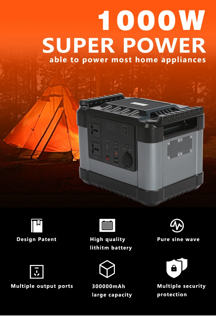 Oem Order Quickly Deliver Goods 1000w Portable Power Station Lithium ...