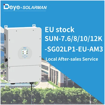 Deye Sun-7.6/8/10/12k-sg02lp1-eu-am3 Eu Single-phase Hybrid Solar Inverter Stock Dc/ac Inverter ...