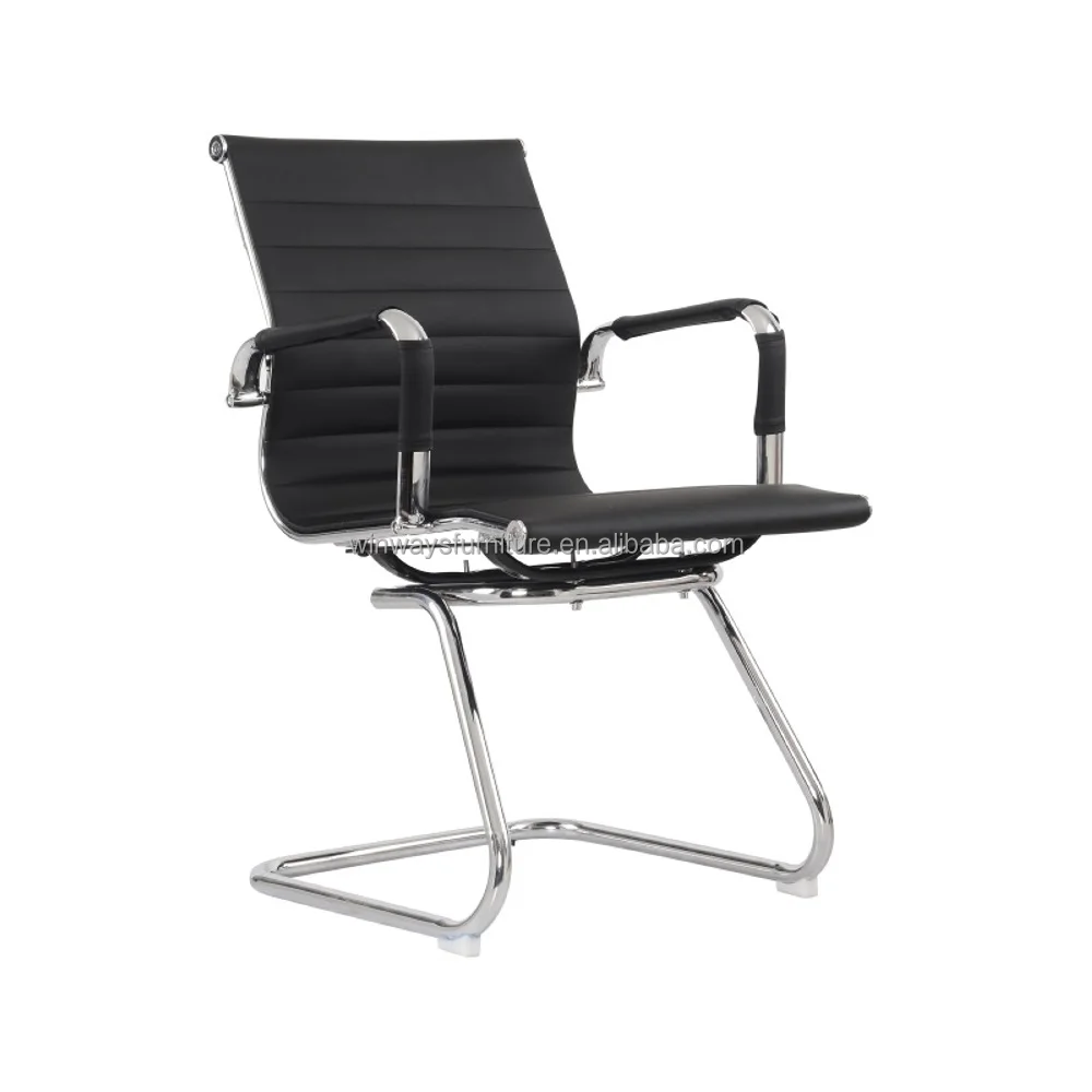 Modern Chromed Metal Leg Meeting Conference Fixed Bow Base Leg Pu ...