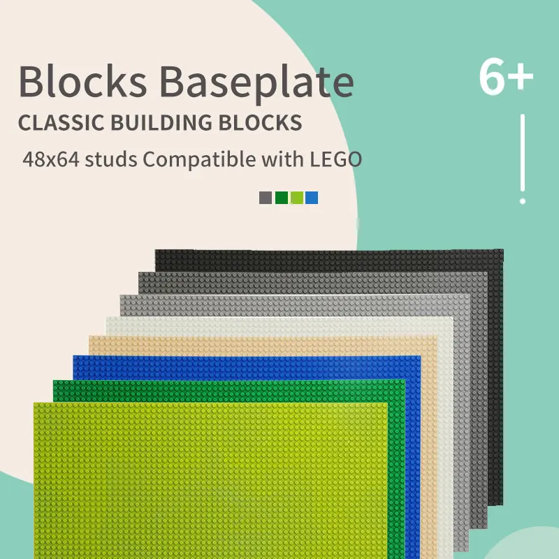 48*64 Studs Big Size Baseplate - Compatible with All Brands