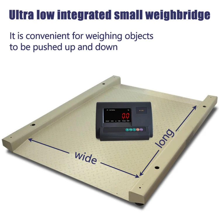 Low Table 1000kg Floor Scale With Ramp 1 Ton Weighing Scale Weighing ...